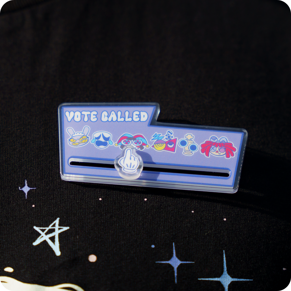 Sliding Vote Pin – Glitch Productions Store