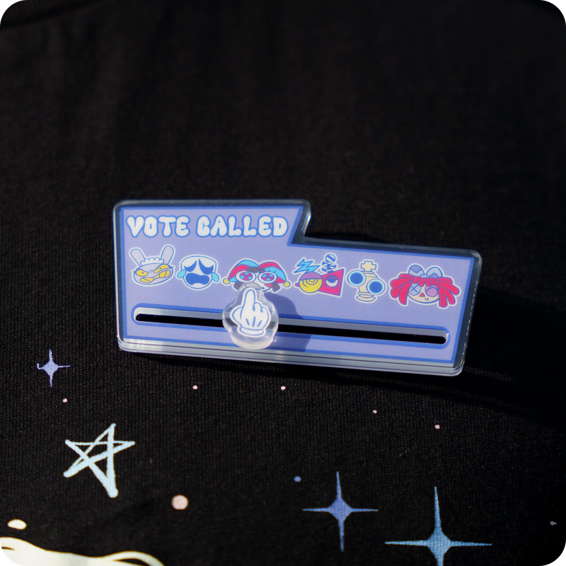 Sliding Vote Pin – Glitch Productions Store