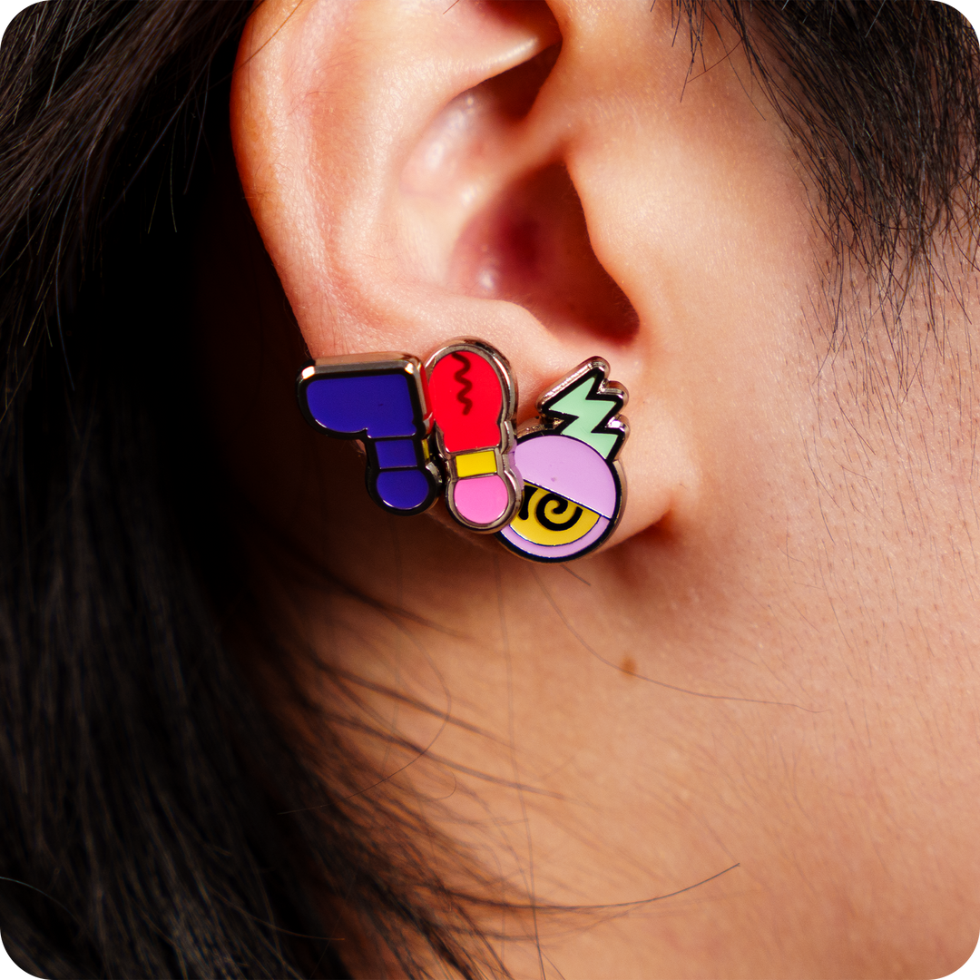 Digital Circus Earring Set – Glitch Productions Store